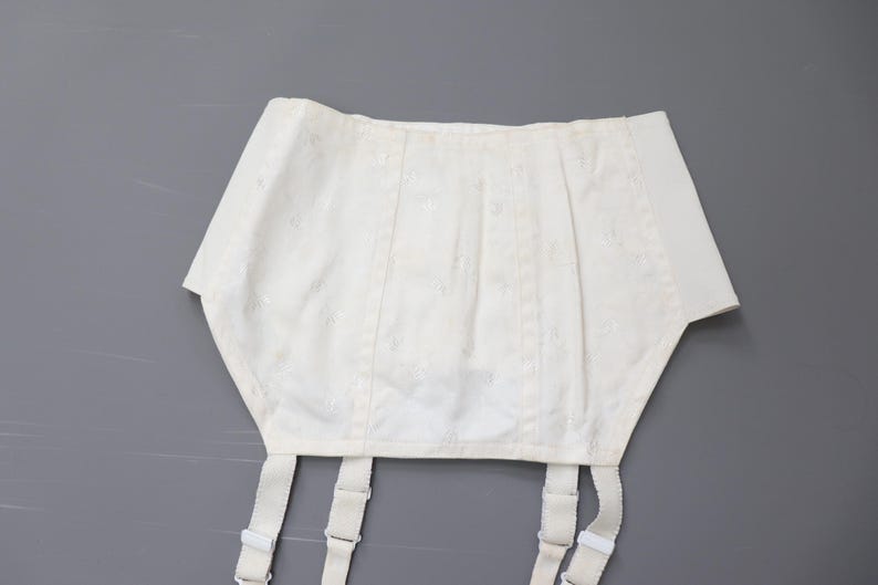 C1960s Vintage Court Royal Wide White Coutil Suspender Belt - Etsy UK