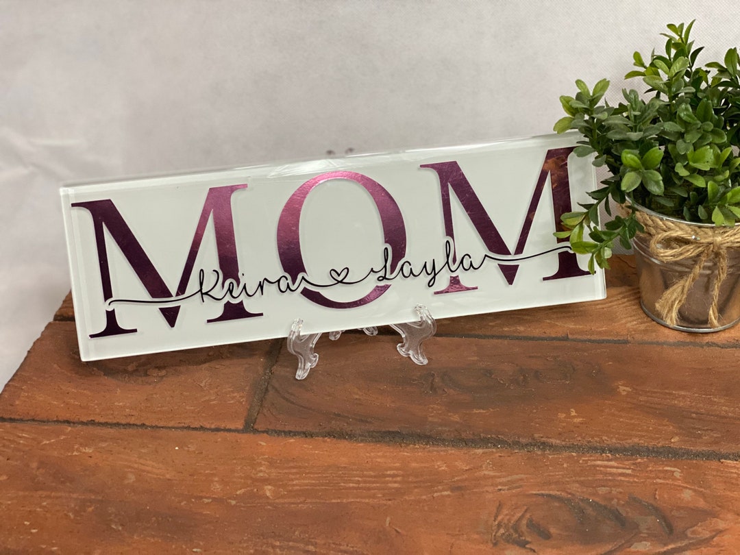 Custom Glass Tile for Mom, Grandma, Nana, Grammy | Personalized Gift ...