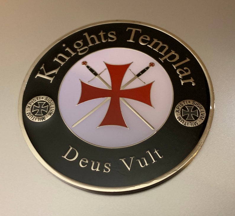 Knight Templar Auto Emblem (metallic) With Adhesive Backing - Etsy