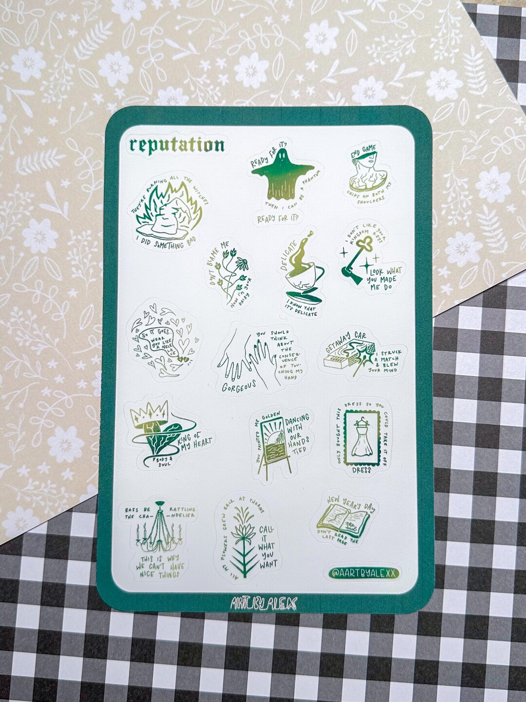 Taylor Swift Reputation Inspired Sticker Sheet - Etsy