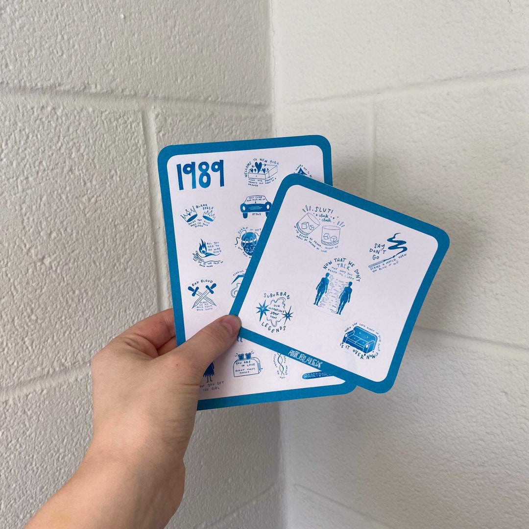 Taylor Swift 1989 Inspired Vinyl Sticker Sheet - Etsy