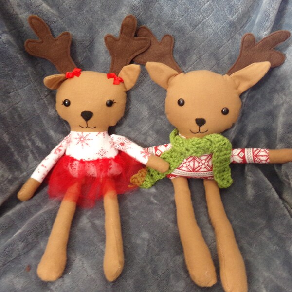 Stuffed Reindeer - Etsy