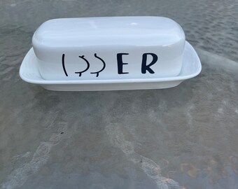 Butt-er Dish, Butter Dish, Funny Silly Butter Dish, Gag Gift, Melamine ...