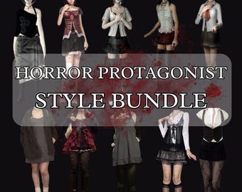 Female Horror Game Protagonist Style Bundle | Dark Coquette ...