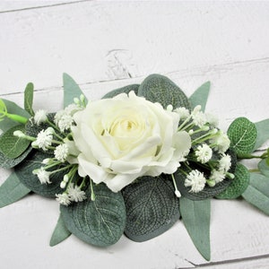 White Rose Cake Topper Floral Wedding Cake Topper Wedding Cake Flowers ...