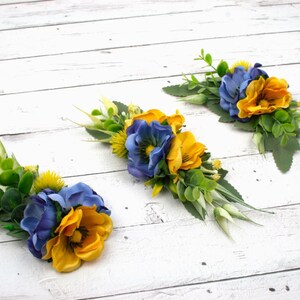 Rustic Blue Anemone Wildflower Cake Topper for Weddings and Baptisms - Etsy