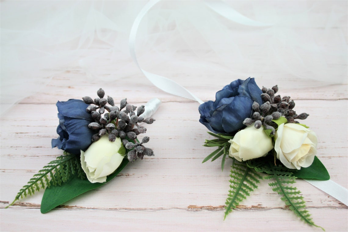 Prom Corsage and Boutonniere Set Wedding Boutonniere Bridal | Etsy