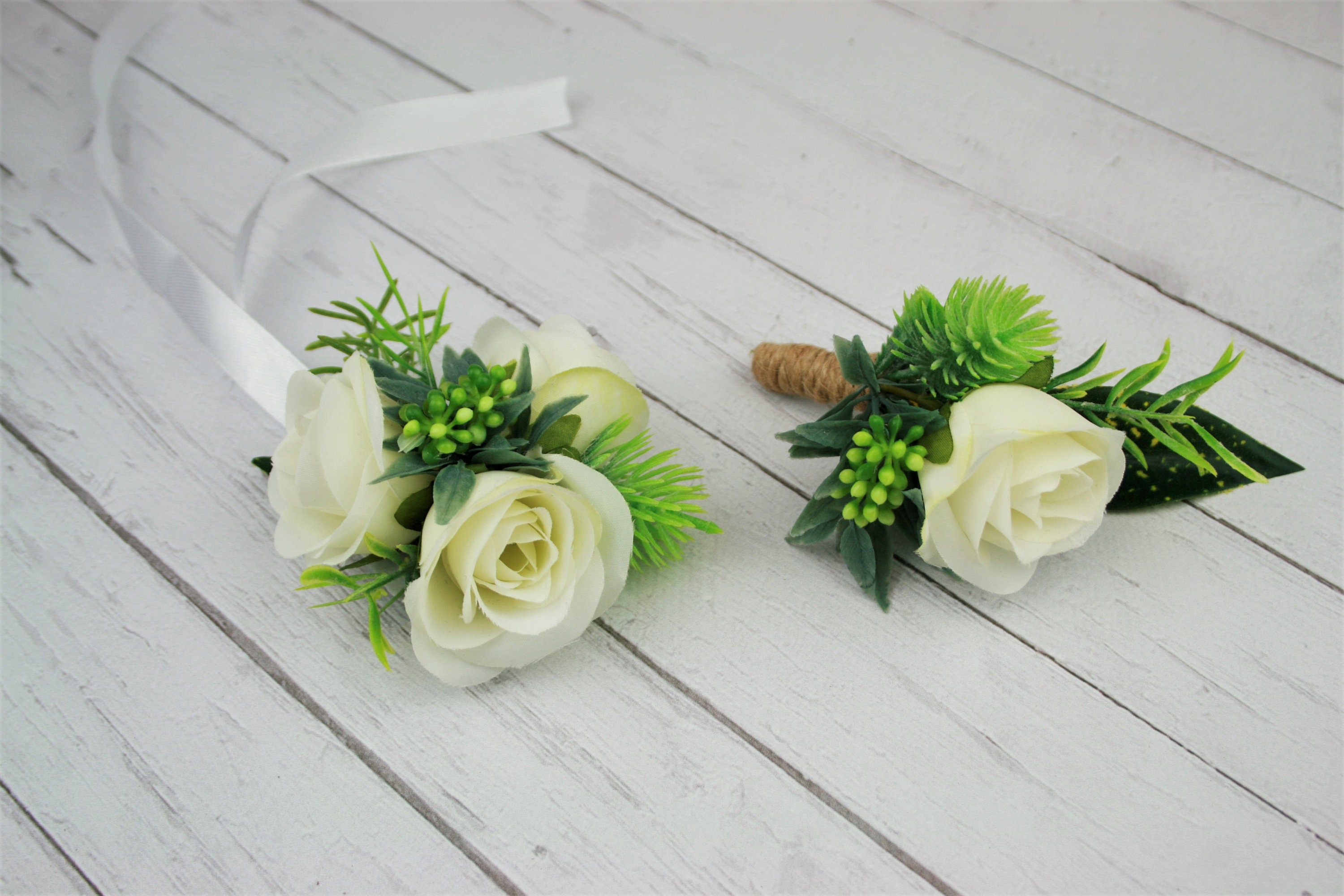 Prom flower wrist corsage Prom corsage and boutonniere set | Etsy
