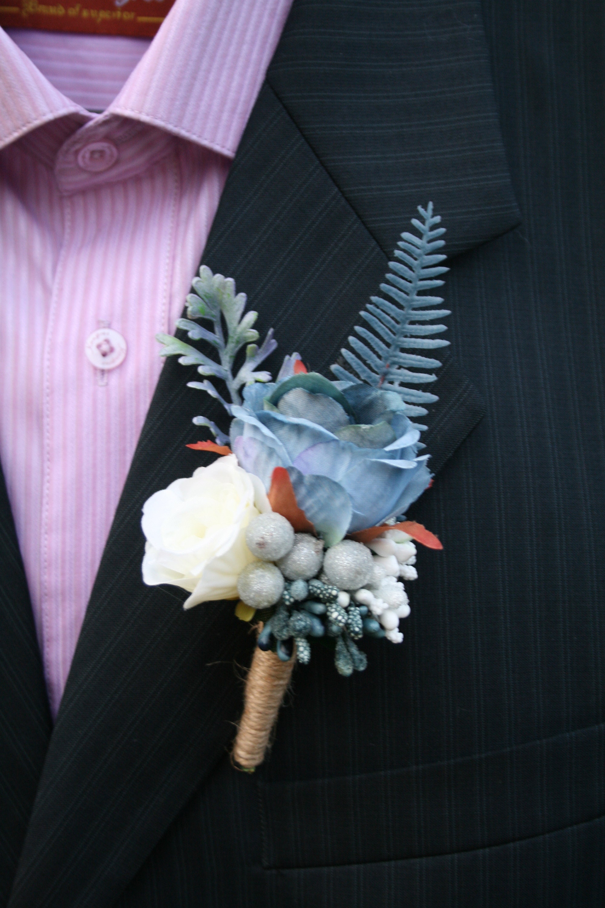 White boutonniere for men boutonniere corsage and boutonniere | Etsy