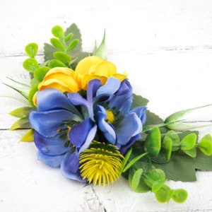 Rustic Blue Anemone Wildflower Cake Topper for Weddings and Baptisms - Etsy