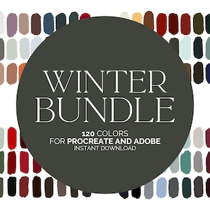 120 Winter Colors for Procreate and Adobe - Holiday Color Palette ...