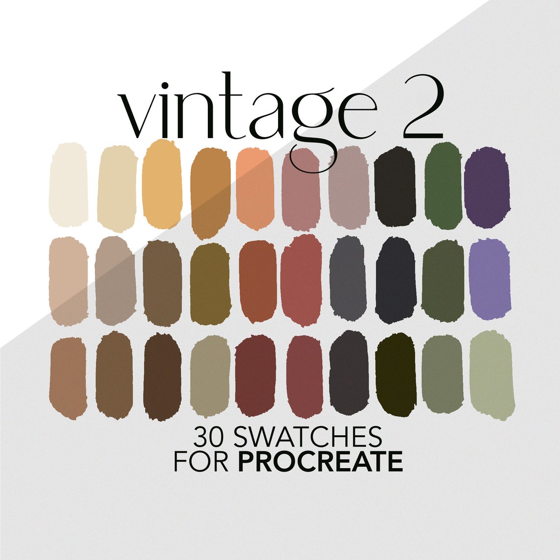 120 Vintage Colors for Procreate Palette Bundle Procreate Tools for ...