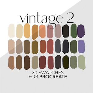 120 Vintage Colors for Procreate - Palette Bundle - Procreate Tools for ...