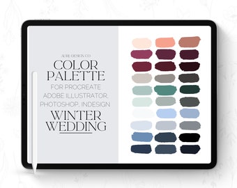 Procreate Color Palette, Sea Glass Color Scheme for Digital Art and ...
