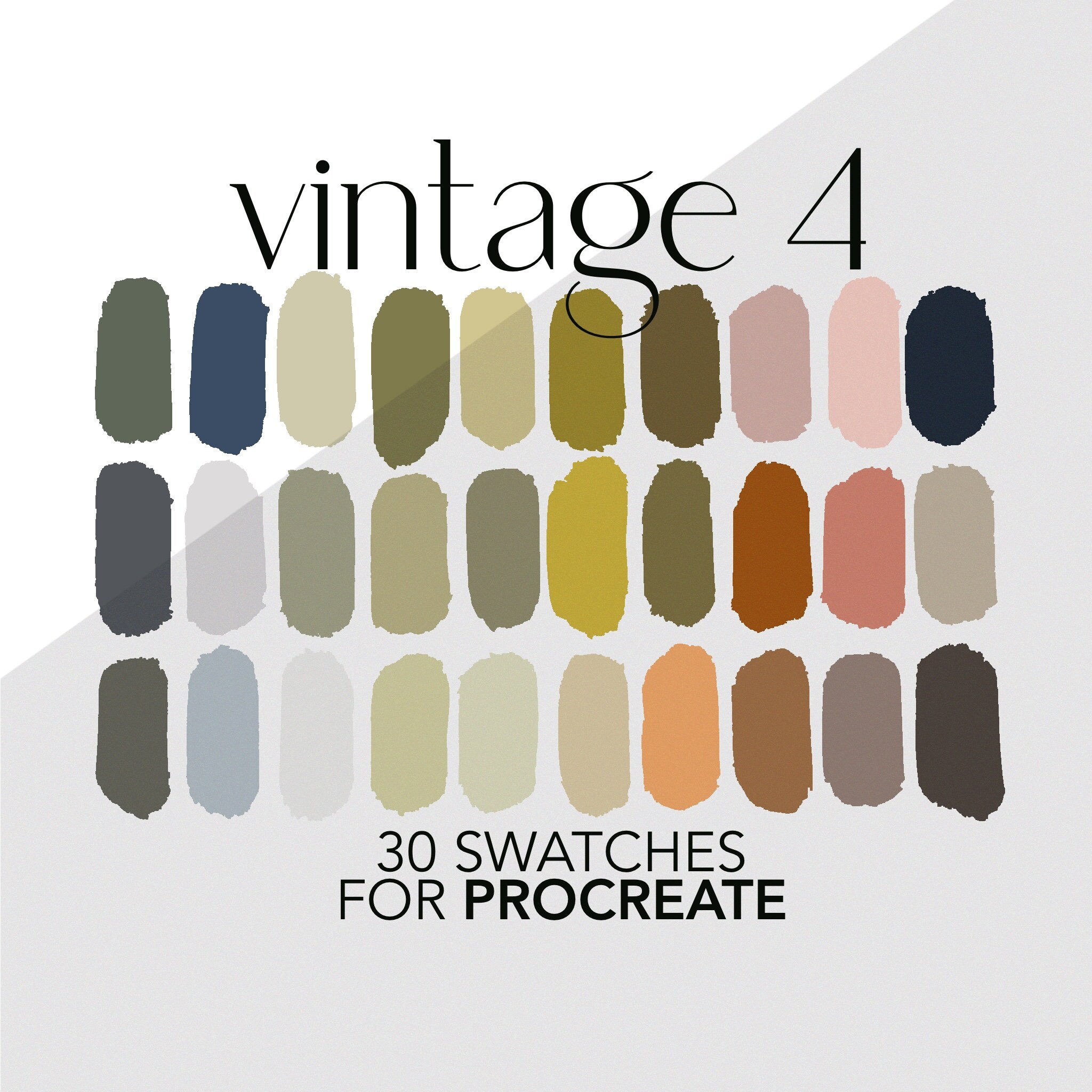 120 Vintage Colors for Procreate Palette Bundle Procreate Tools for ...