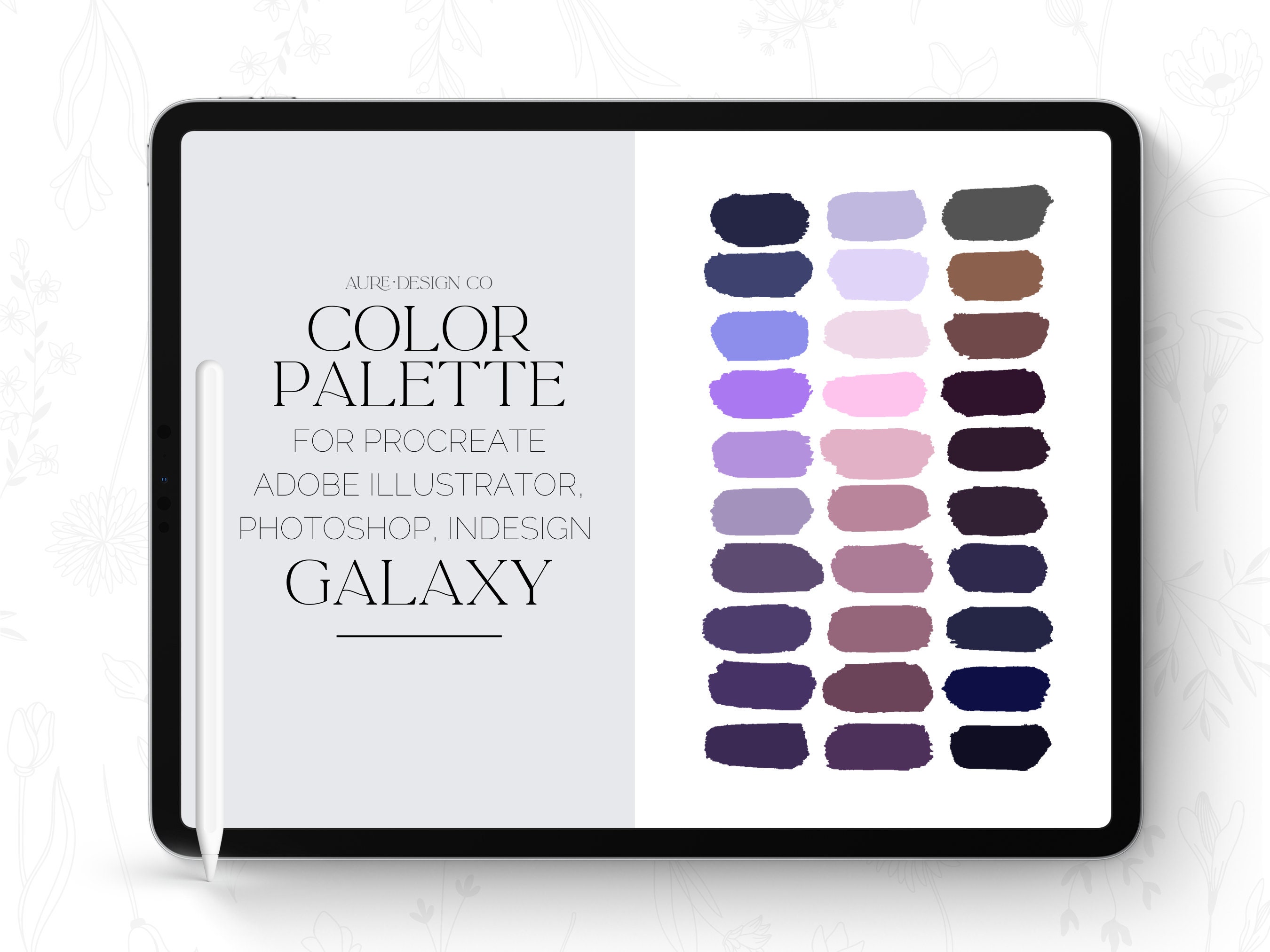 Galaxy Color Palette for Procreate, Adobe Illustrator, Photoshop and ...