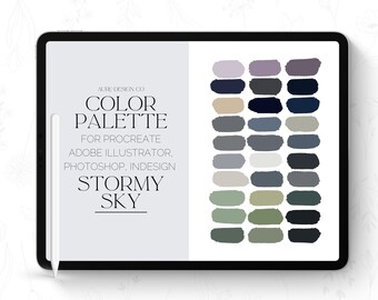 Stormy Color Palette - Etsy