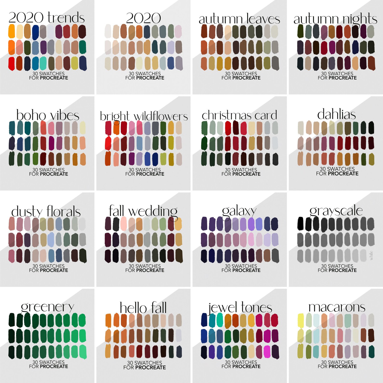 Mega Color Palette Bundle for Procreate and Adobe 960 Color - Etsy