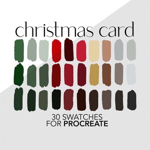 120 Winter Colors for Procreate and Adobe - Holiday Color Palette ...