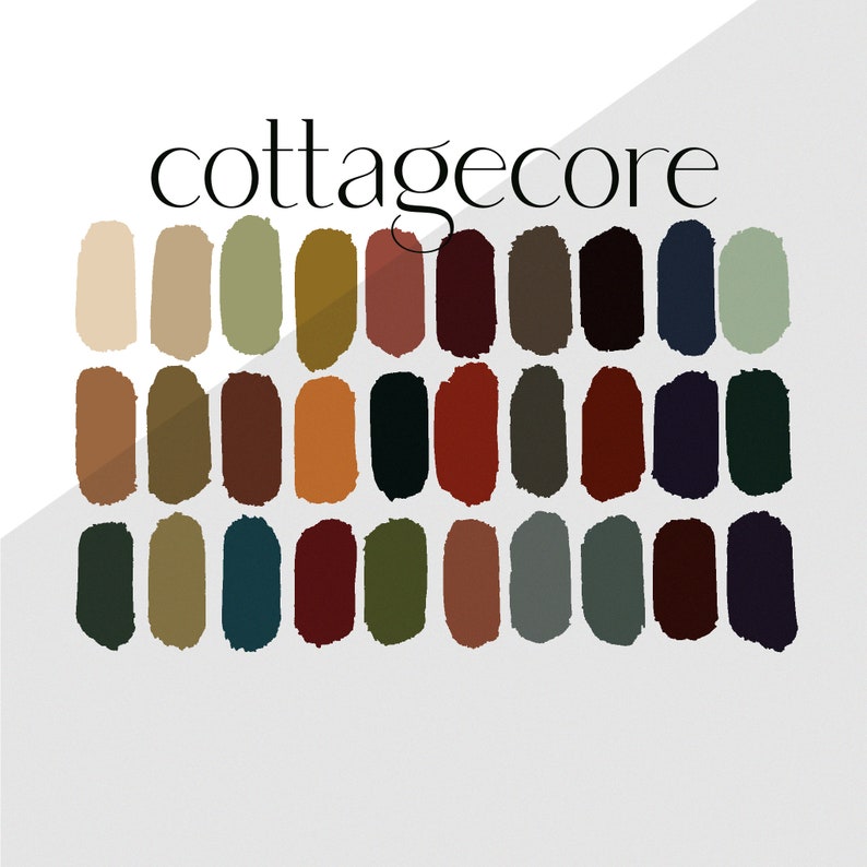 Cottagecore Aesthetic Color Palette for Procreate, Adobe Illustrator ...