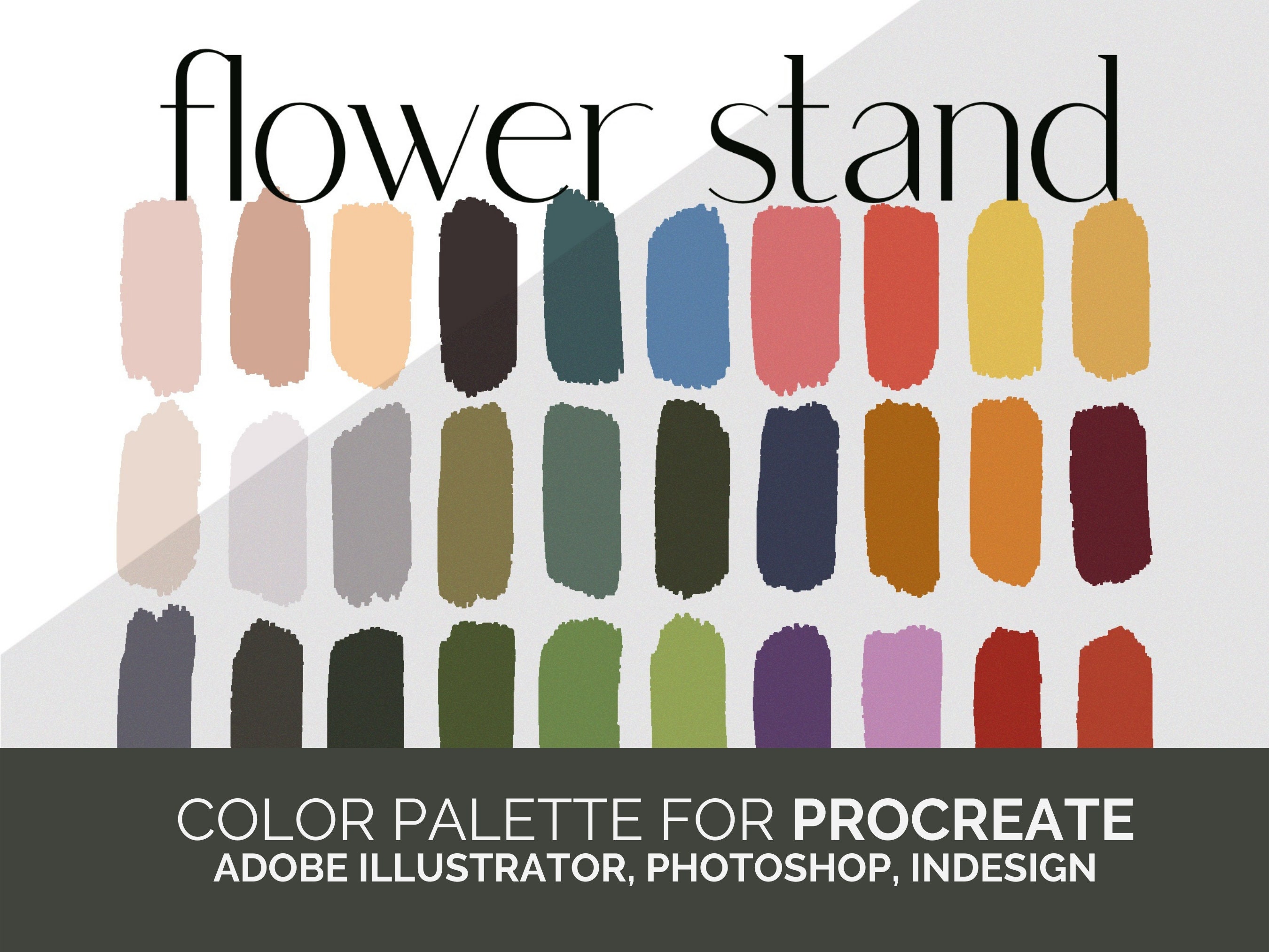 Color Palette for Procreate 30 Floral Color Swatches Flowers and Plant ...