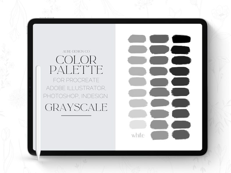 Paleta De Colores Procreate En Escala De Grises Muestras De Paleta De Colores Procreate En Escala De Grises Muestras De