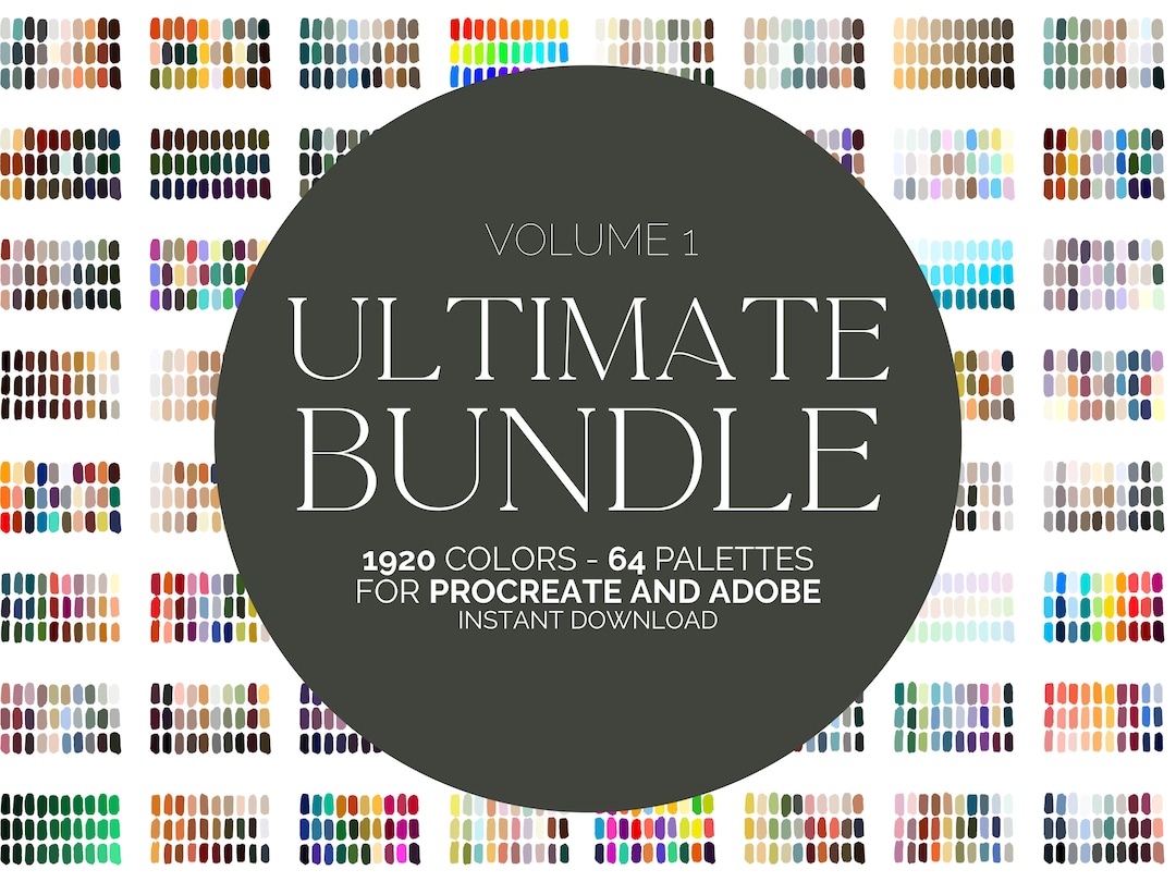Ultimate Color Palette Bundle for Procreate - 1920 Adobe Color Swatches ...