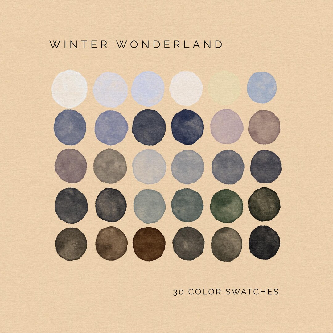 Winter Wonderland Color Palette: Procreate, Illustrator, Photoshop ...