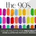 90s Color Palette for Procreate, 1990's Color Swatches for Adobe ...