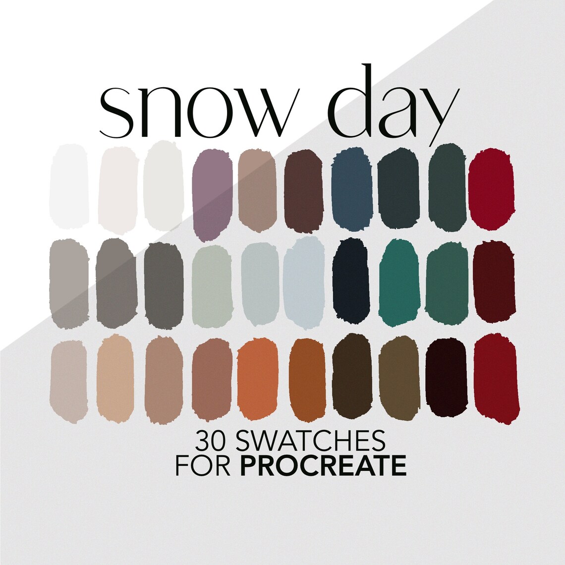 120 Winter Colors for Procreate and Adobe - Holiday Color Palette ...