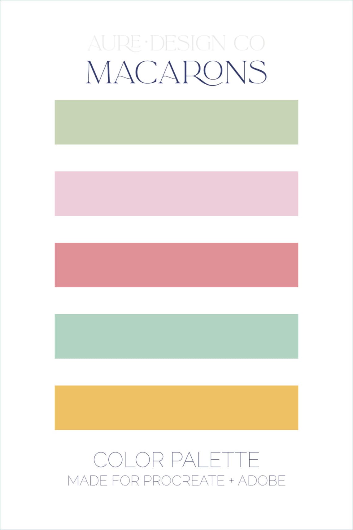 Macarons Color Palette for Procreate 30 Color Swatches Pastel Color ...