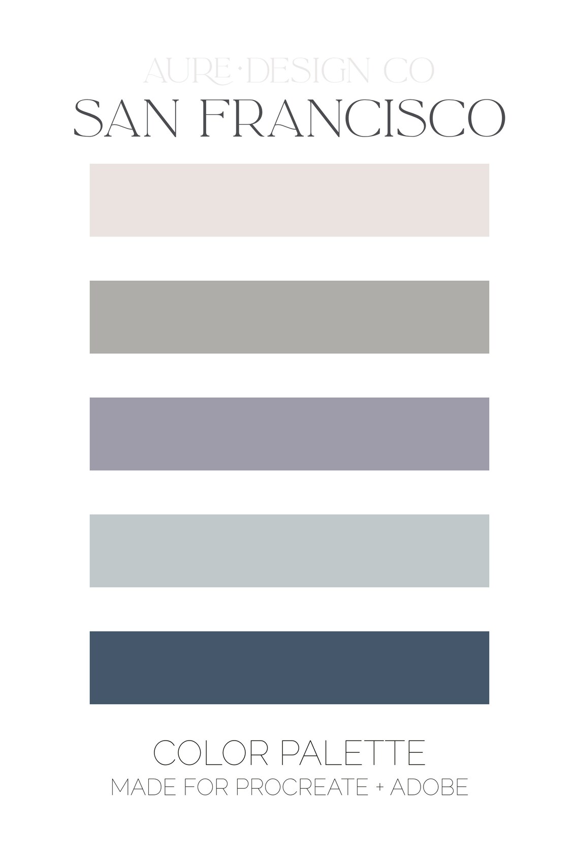 Color Palette for Procreate - San Francisco Inspired Swatches ...