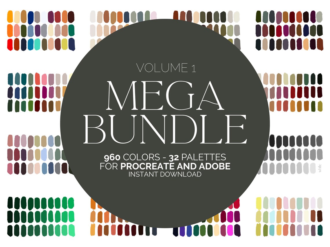 Mega Color Palette Bundle for Procreate and Adobe 960 Color - Etsy