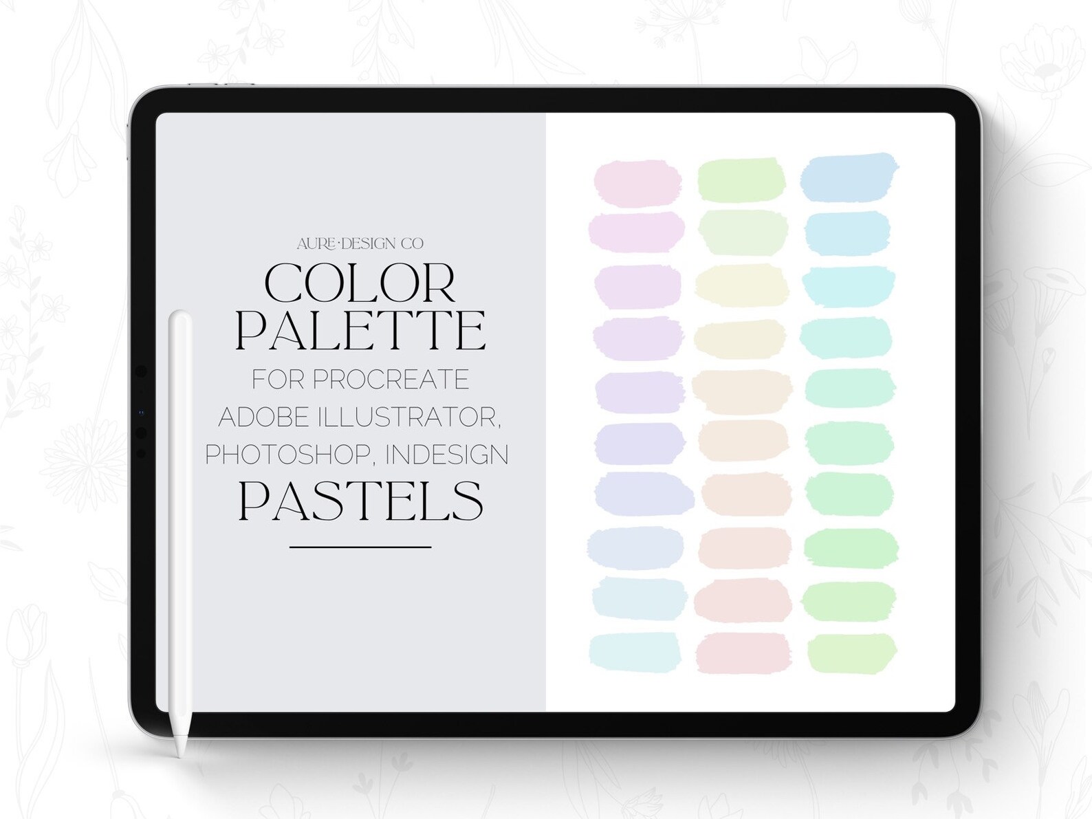Pastel Color Palette for Procreate - Spring Color Swatches for ...