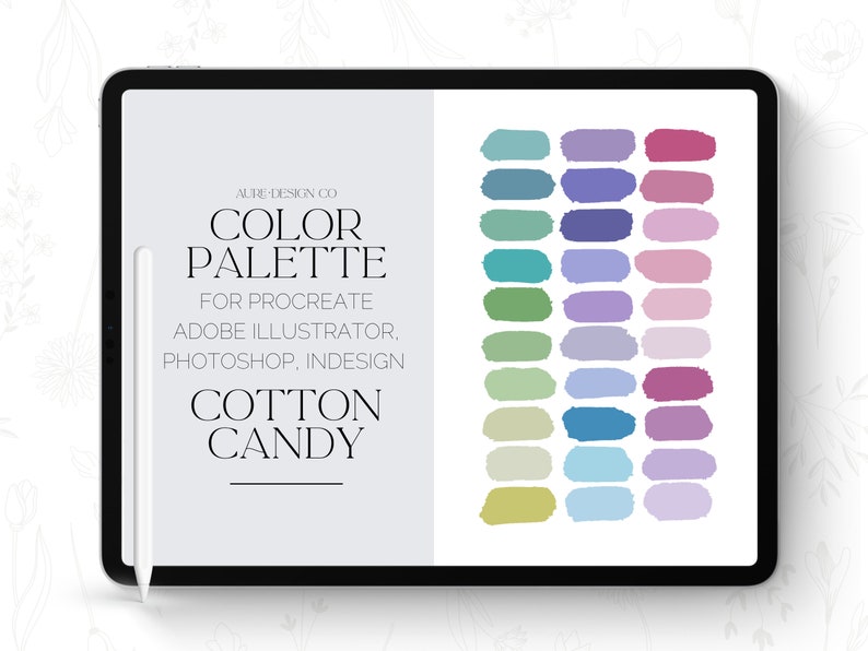 Cotton Candy Procreate Color Palette Candy Colored Swatches For