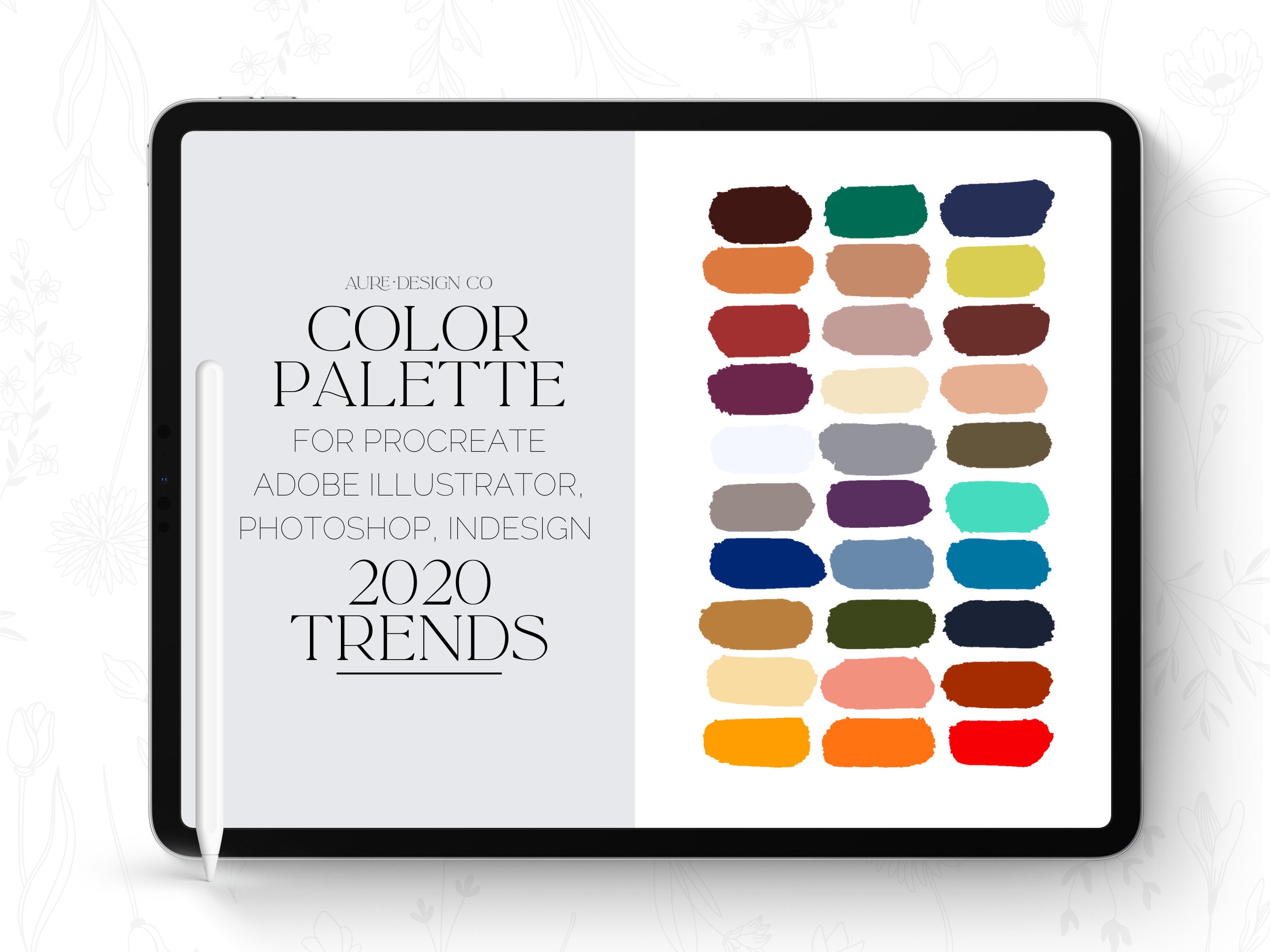 Procreate Color Swatch Palette - 2020 Trending Colors Scheme for ...