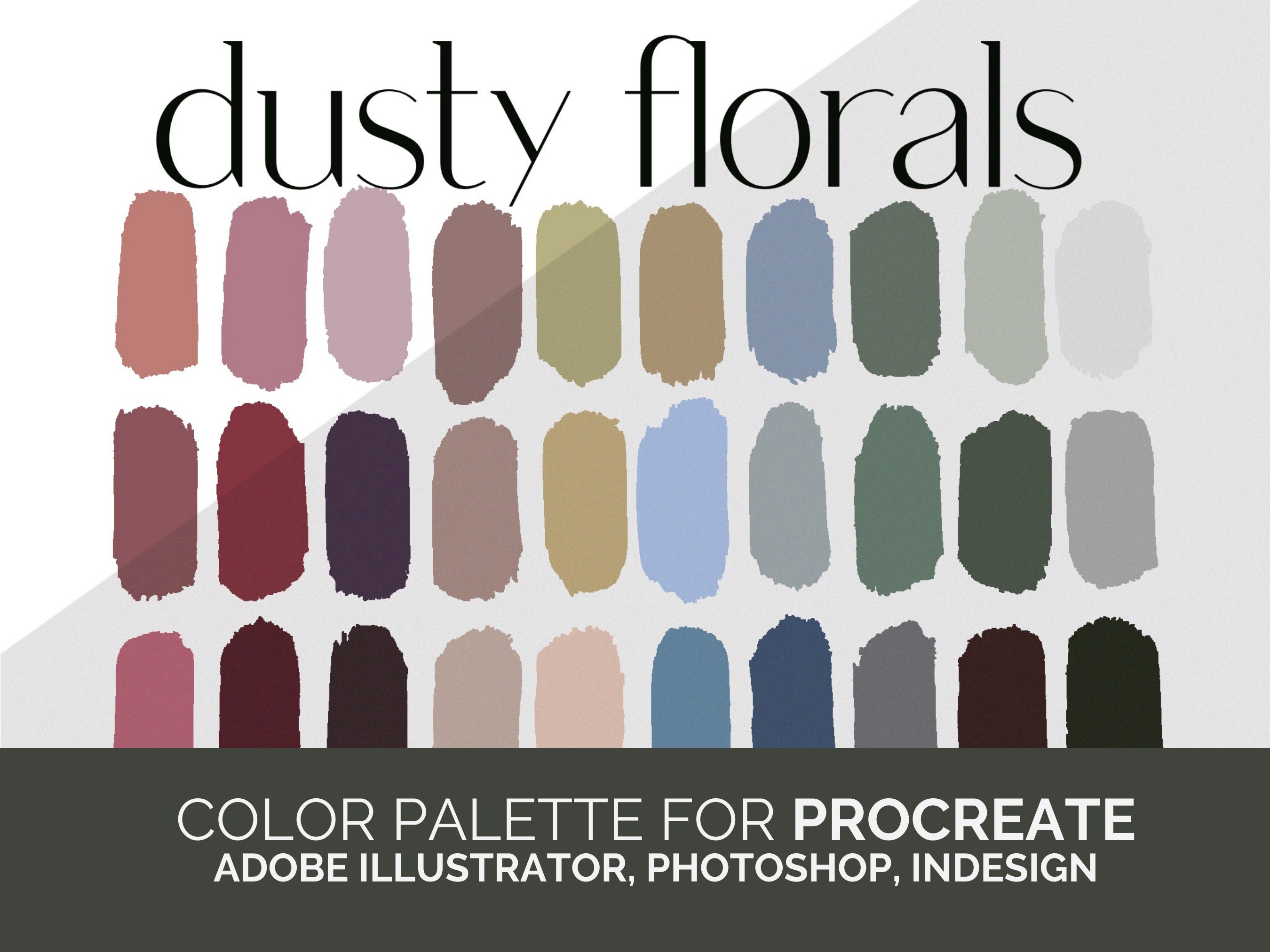 Dusty Florals Procreate Color Palette - Etsy