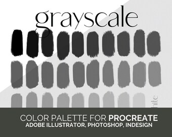 Gray Procreate Palette - Etsy