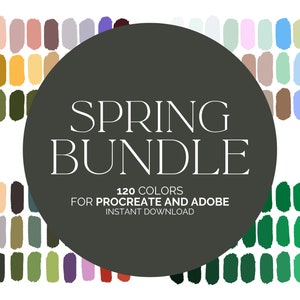 120 Spring Colors for Procreate and Adobe Spring Color Palette Bundle ...