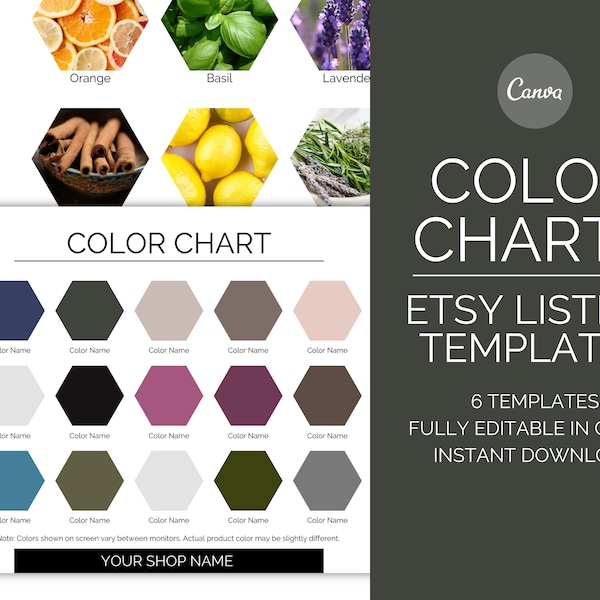 Color Chart - Etsy