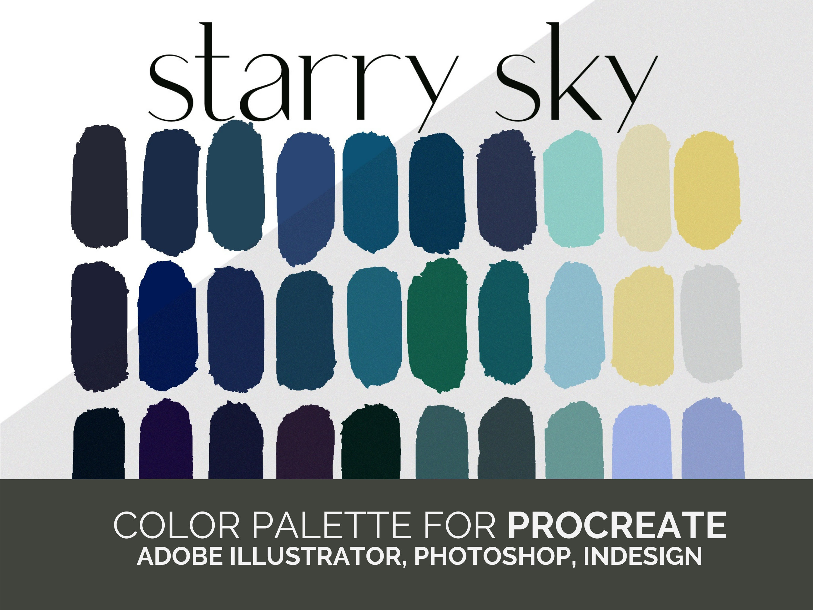 Procreate Color Palette - Starry Sky Celestial Inspired Color Scheme ...