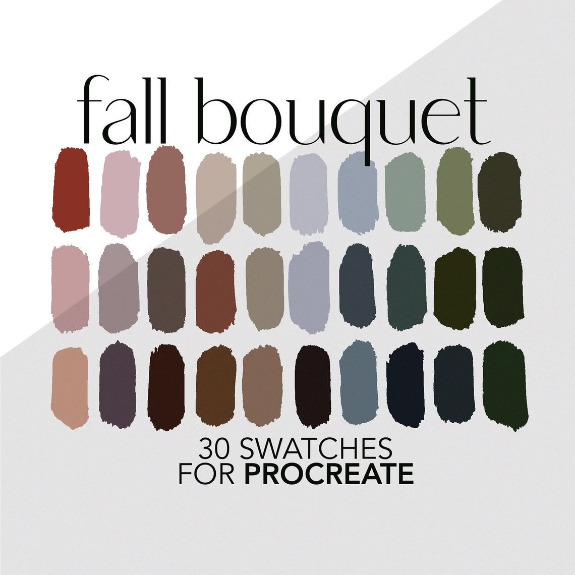 120 Fall Colors for Procreate Autumn Color Palette Bundle Procreate ...