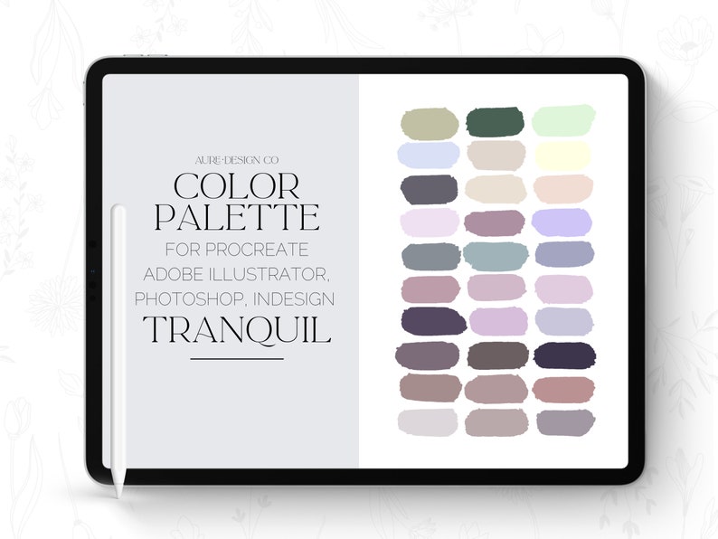 Procreate Palette - Tranquil Color Scheme for Procreate, iPad ...
