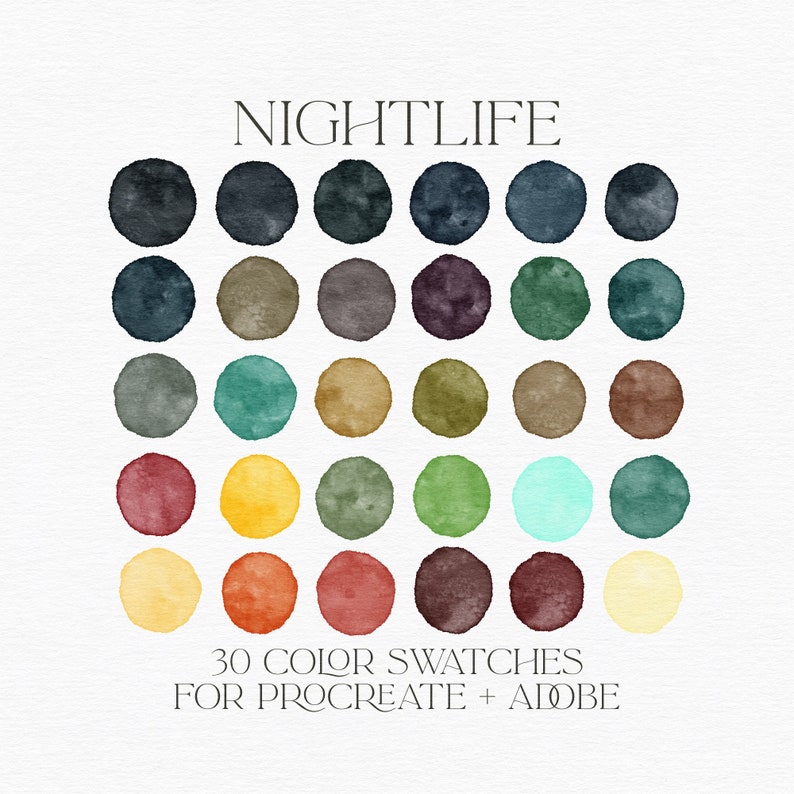 Bright Retro Color Palette for Procreate, Adobe Illustrator Swatches ...