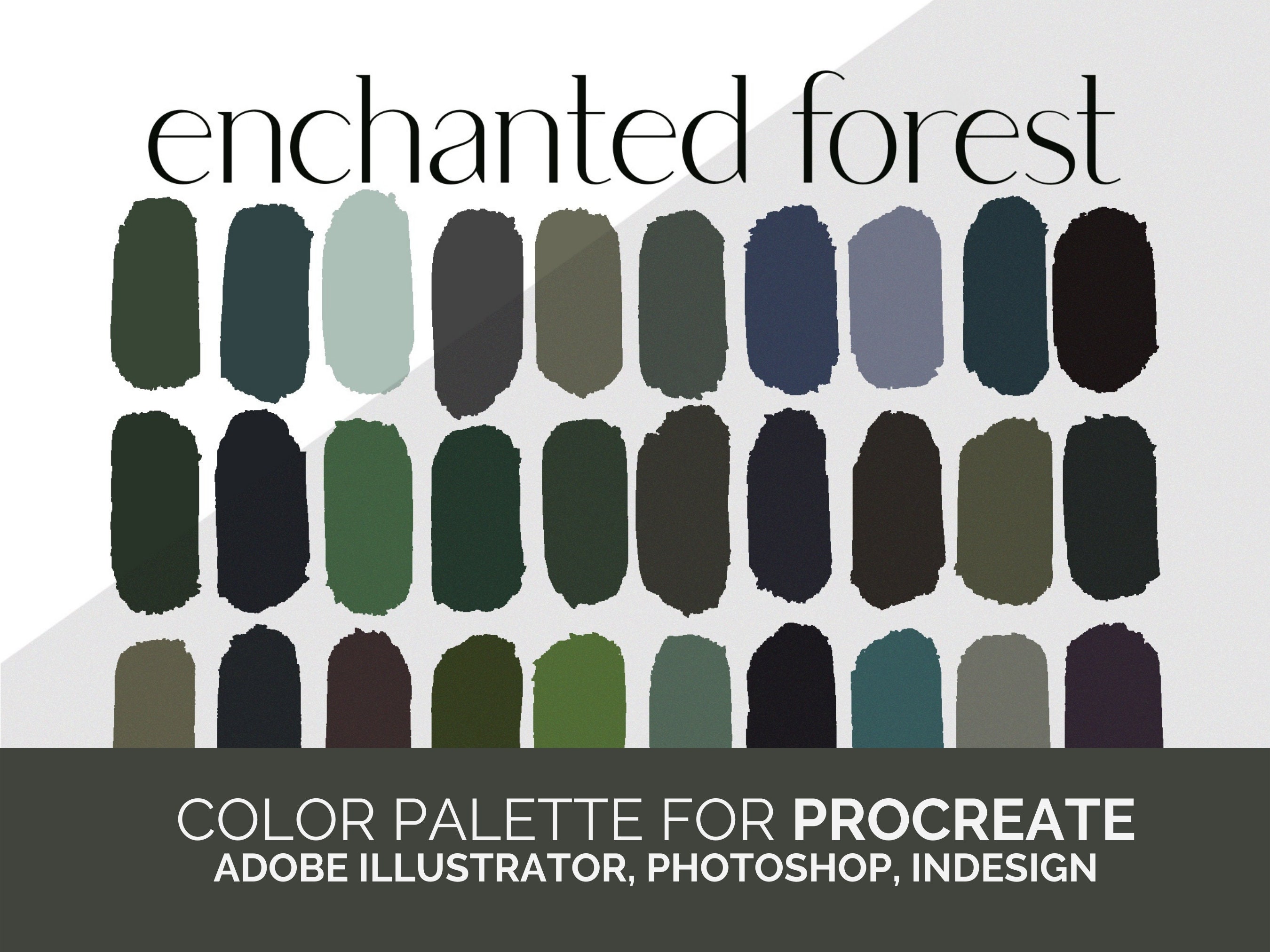 Procreate Palette Enchanted Forest Color Scheme for Adobe - Etsy