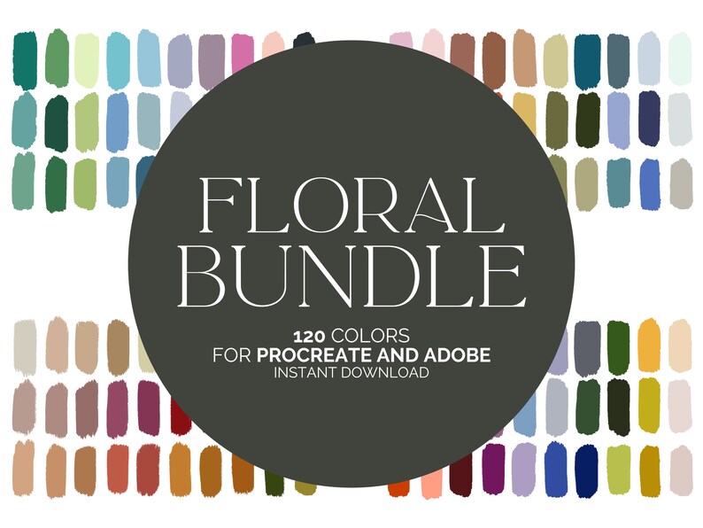 Floral Color Palette Bundle for Procreate - 120 Colors for Flowers and ...
