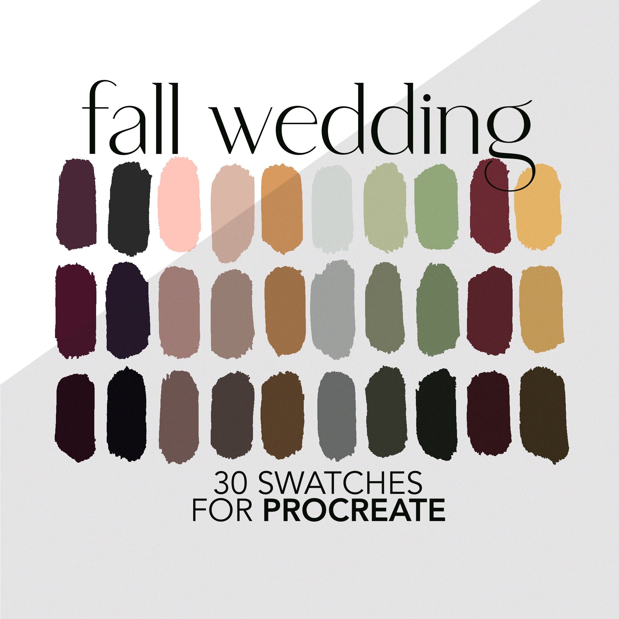 120 Fall Colors for Procreate Autumn Color Palette Bundle Procreate ...