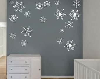 Snowflake Wall Decals | Etsy