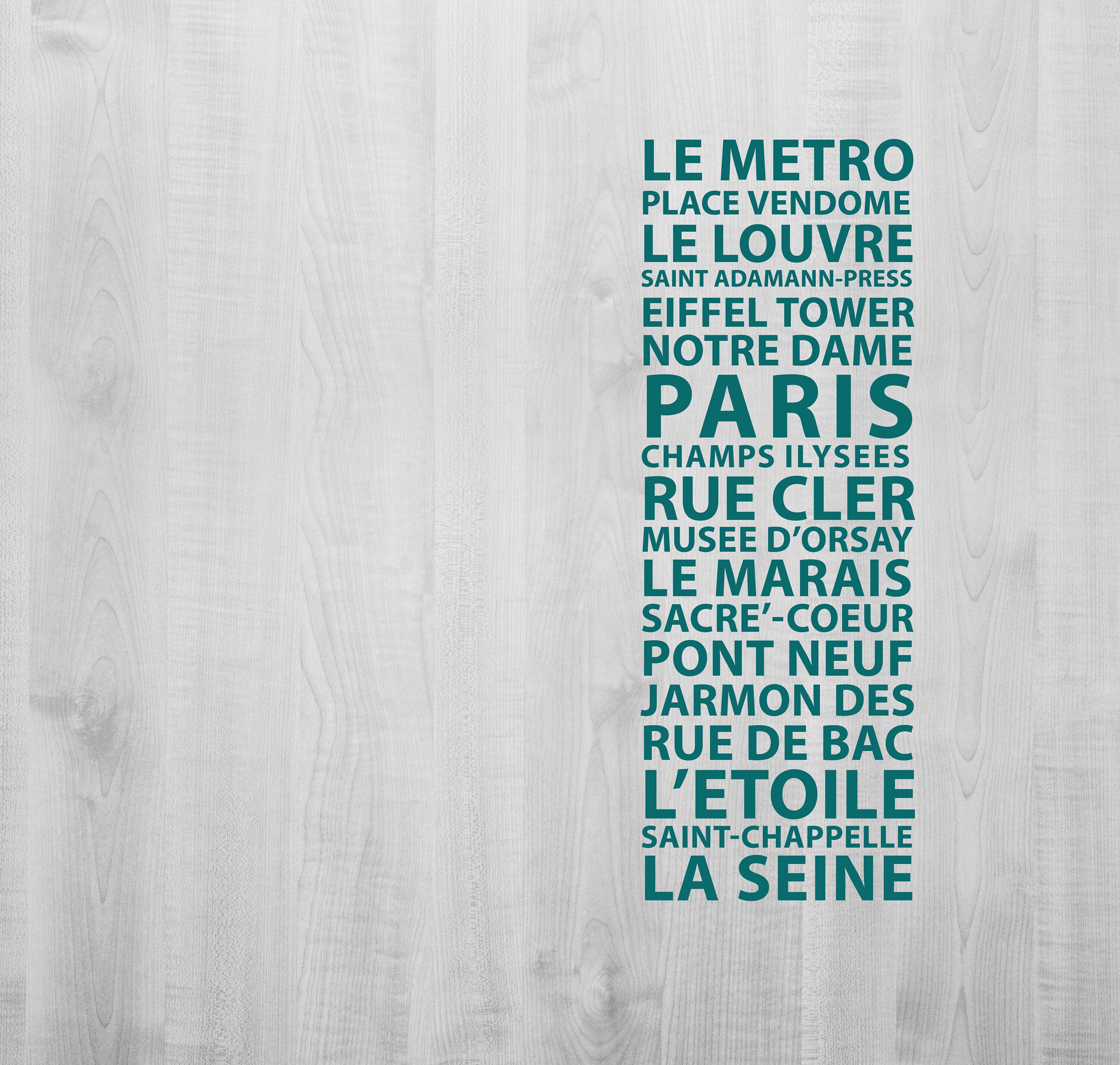 Le Metro PARIS Wall Art Vinyl Decal / Sticker Kitchen Lounge | Etsy