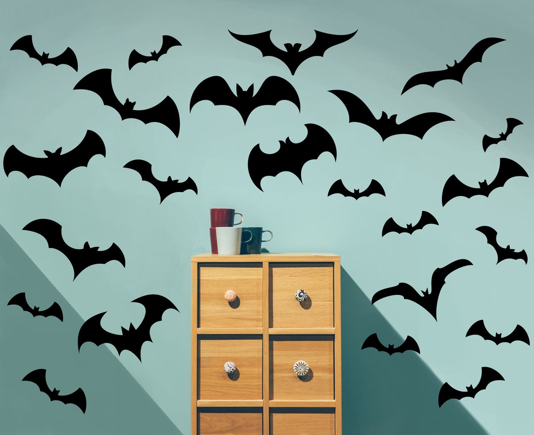 23x Halloween Bats Decal Stickers Window Decor Party Decor ...